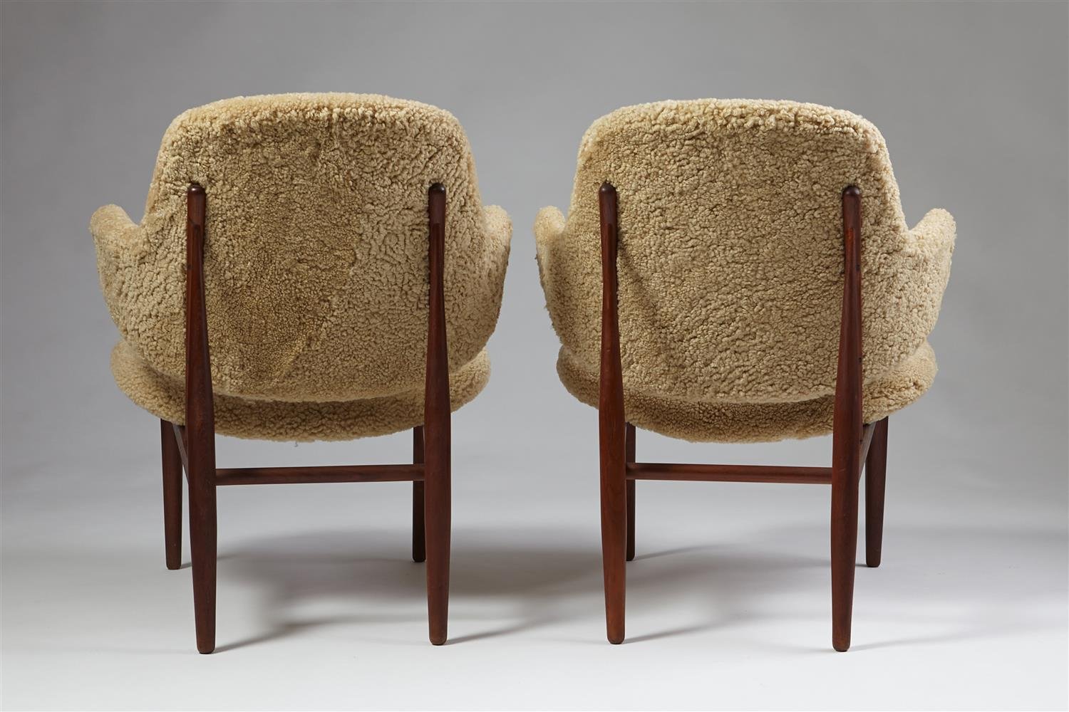 Pair of armchairs designed by Ib Kofoed Larsen, Denmark. 1950's ...