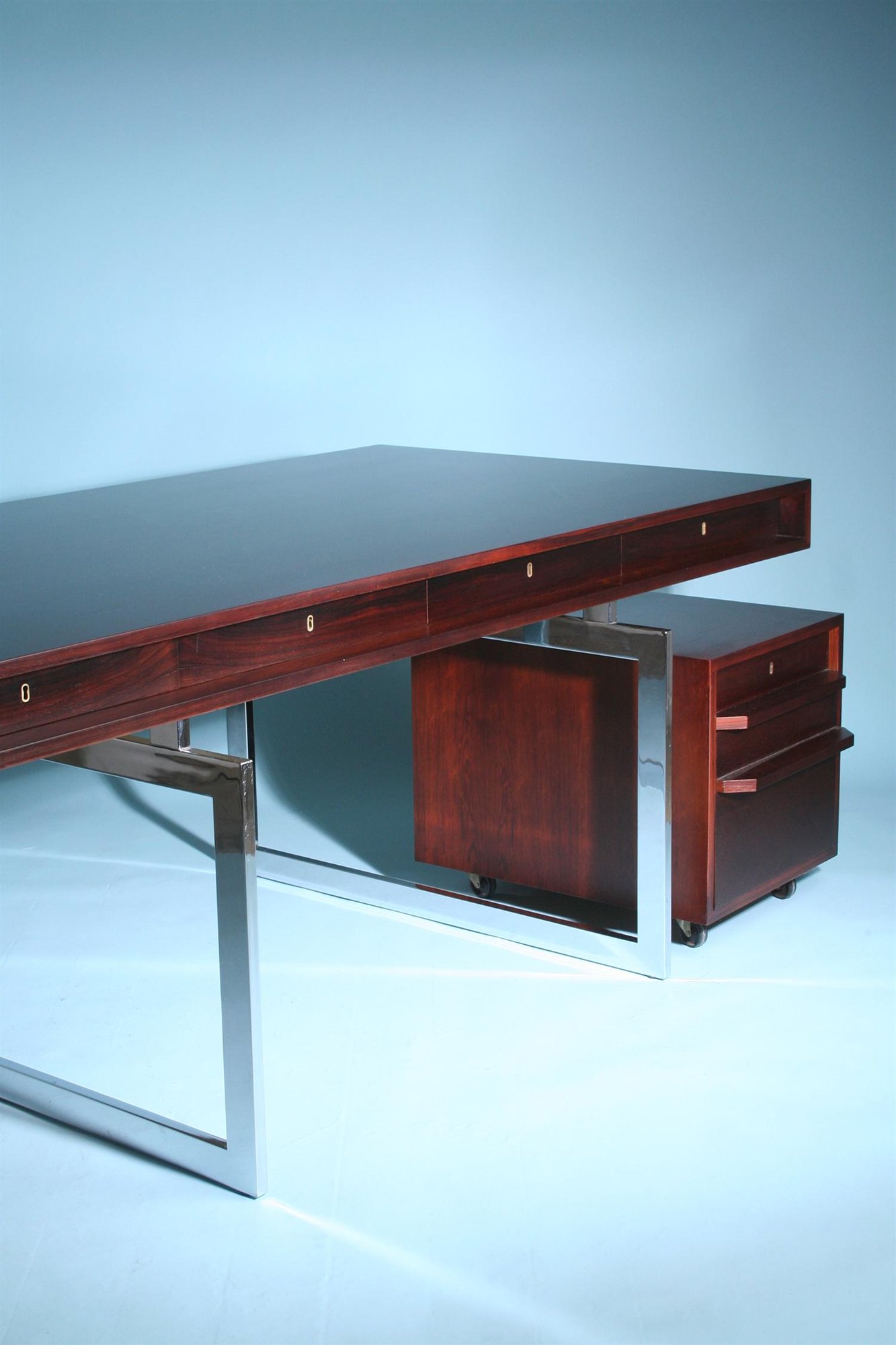 Desk with cabinet, designed by Bodil Kjaer for Peder Pedersen — Modernity