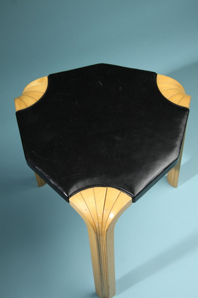 Stool, Fan leg stool. Designed by Alvar Aalto for Artek — Modernity