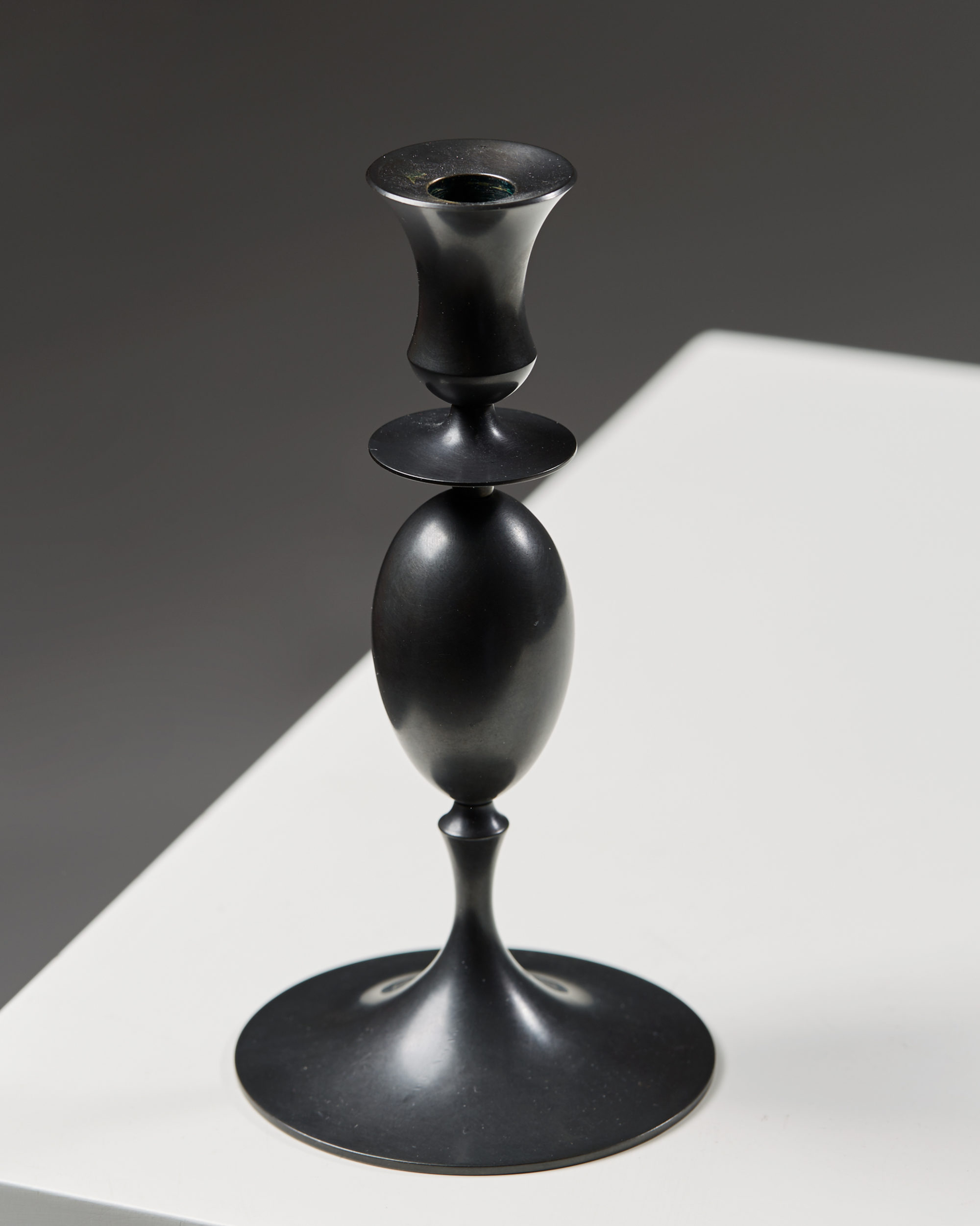 Pair of candlesticks Egg & Dart, designed by Ted Muehling, — Modernity